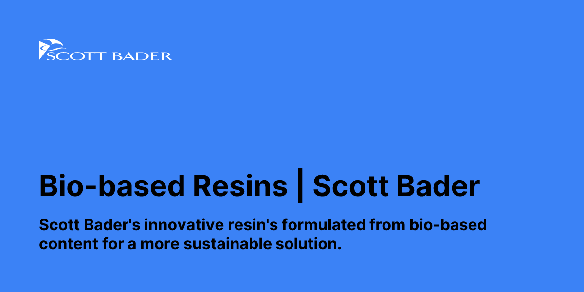 Bio-based Resins | Scott Bader | Scott Bader